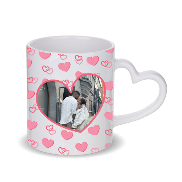 Personalised Valentine Photo Heart Handle Mug – LoveCases