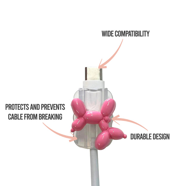 Pink Balloon Dog Cable Protector – LoveCases