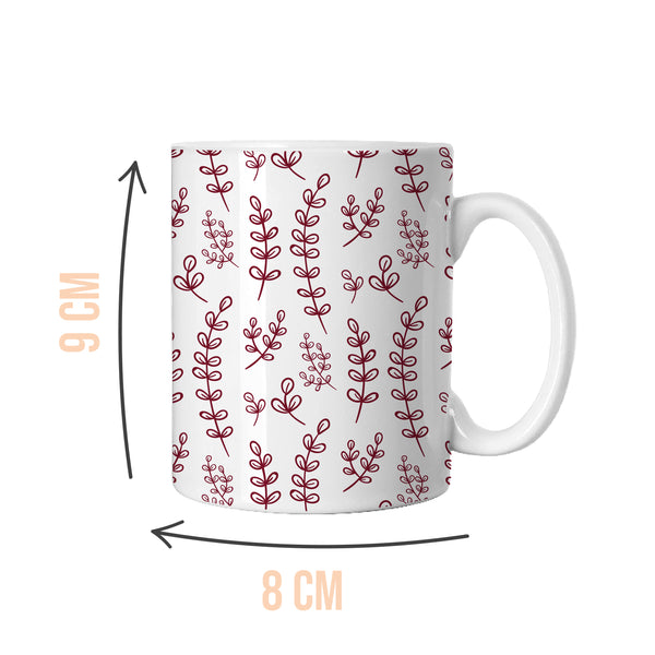 Burgundy Botanical Mug – LoveCases
