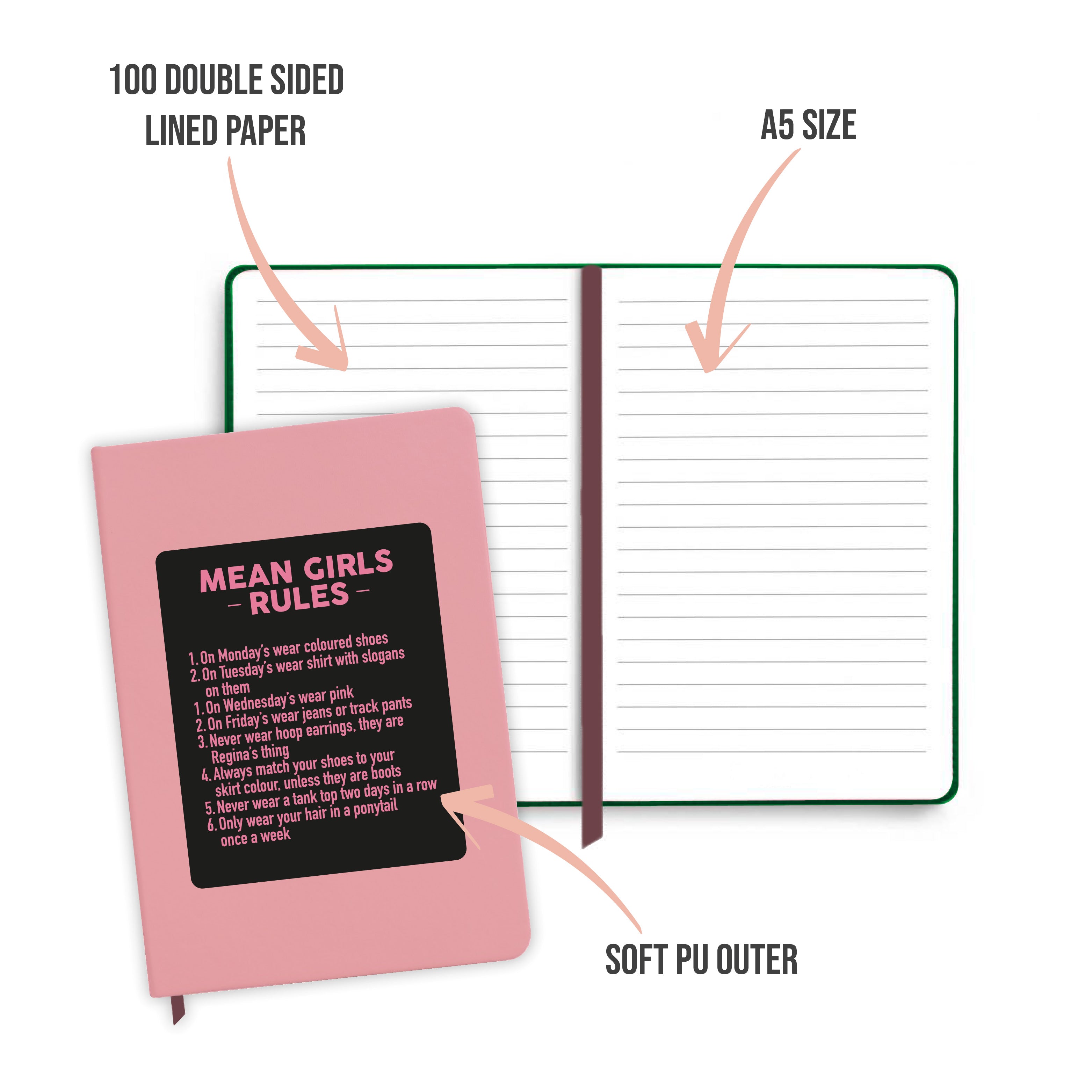 Mean Girls Rules Pink Notebook – LoveCases