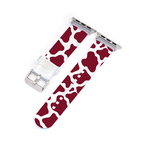 Burgundy Cow Print Smartwatch Strap – LoveCases